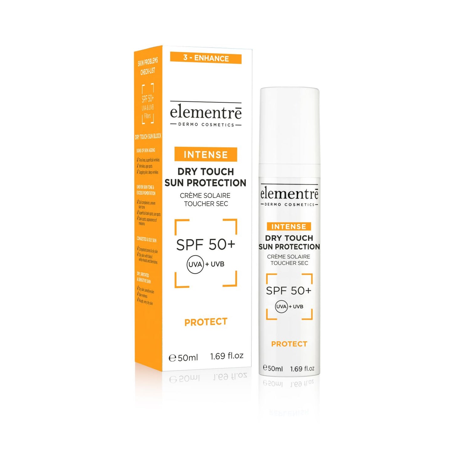 SPF 50+ DRY TOUCH - INTENSE SUN PROTECTION – elementrē dermo cosmetics
